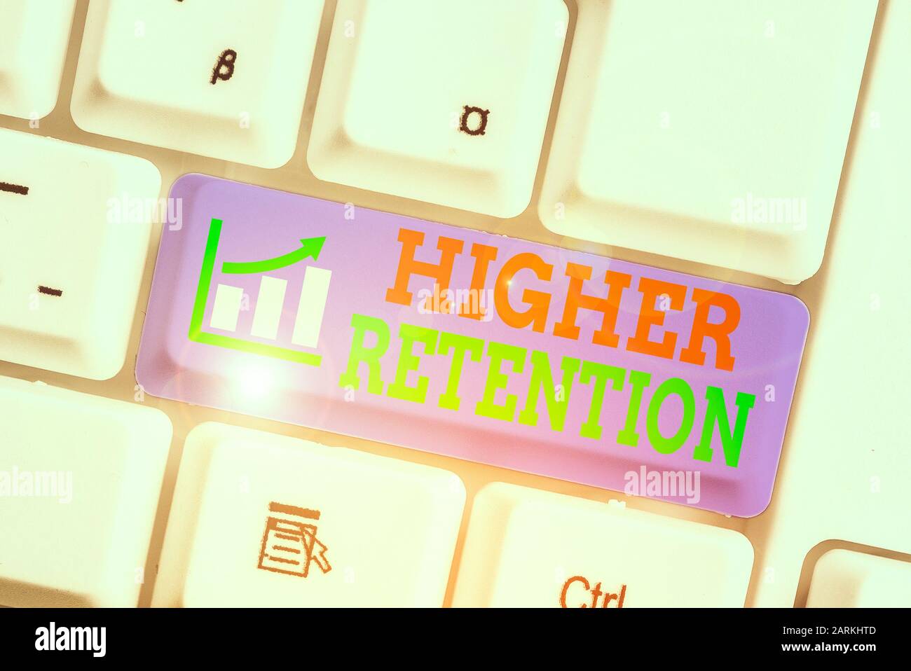 Word writing text Higher Retention. Business photo showcasing ability ...