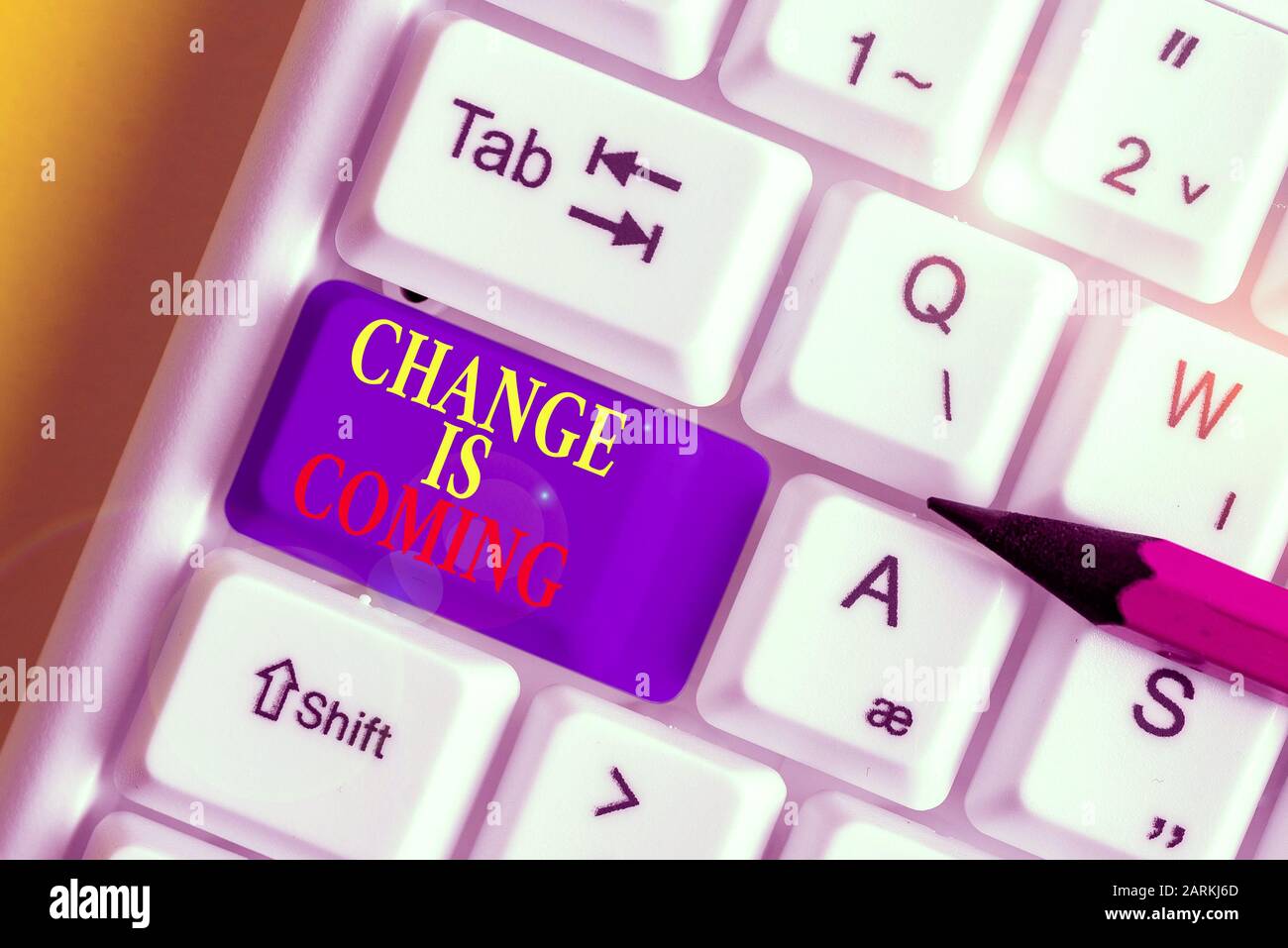 Handwriting text writing Change Is Coming. Conceptual photo telling ...