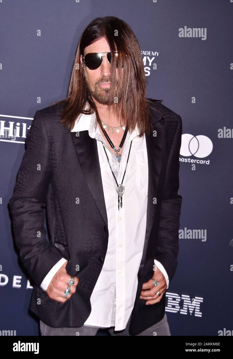 BEVERLY HILLS, CA - JANUARY 25: Billy Ray Cyrus attends the Pre-GRAMMY ...
