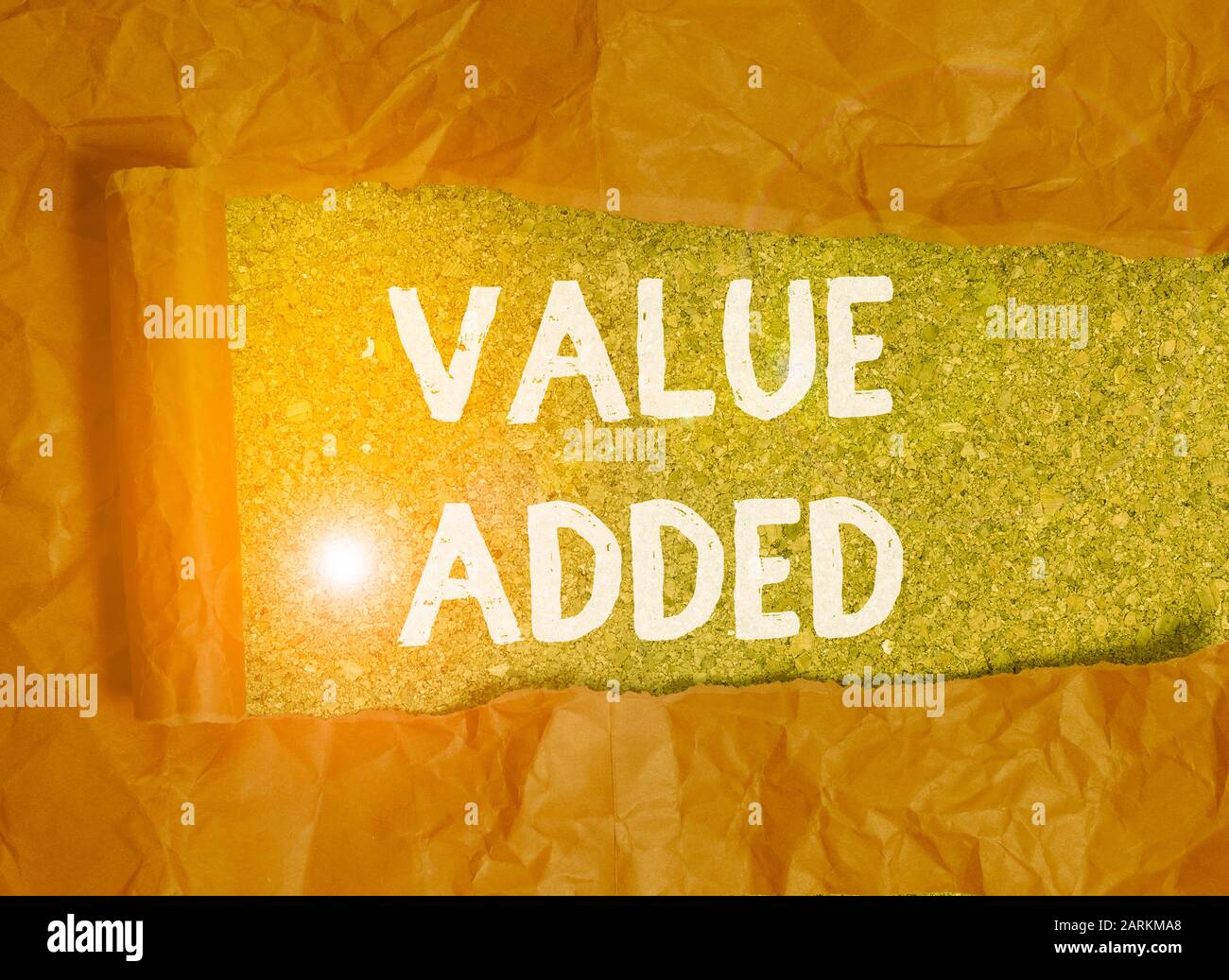 Handwriting text Value Added. Conceptual photo the extra value created ...