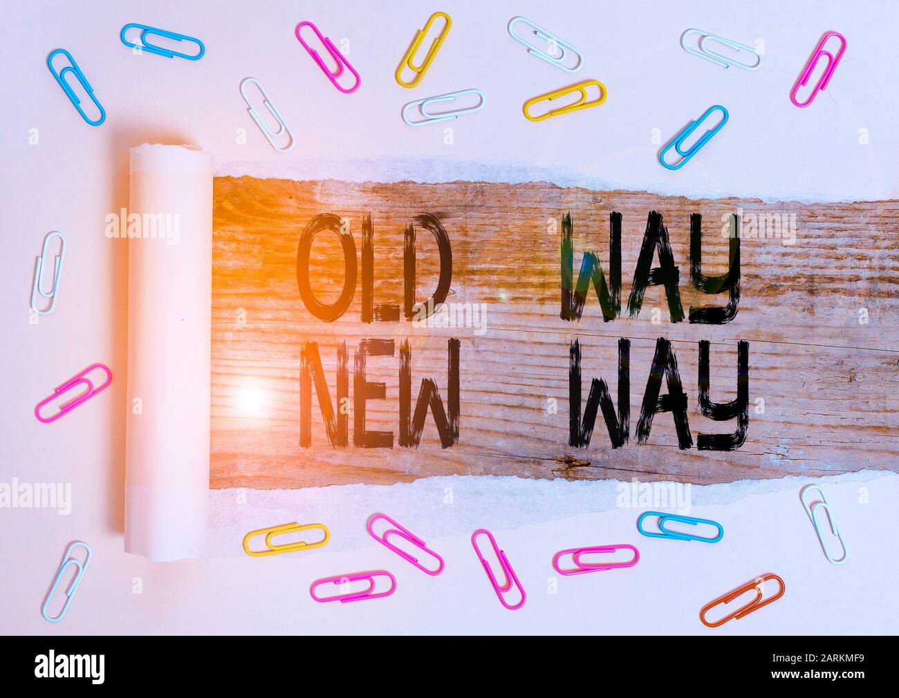 Conceptual hand writing showing Old Way New Way. Concept meaning The ...