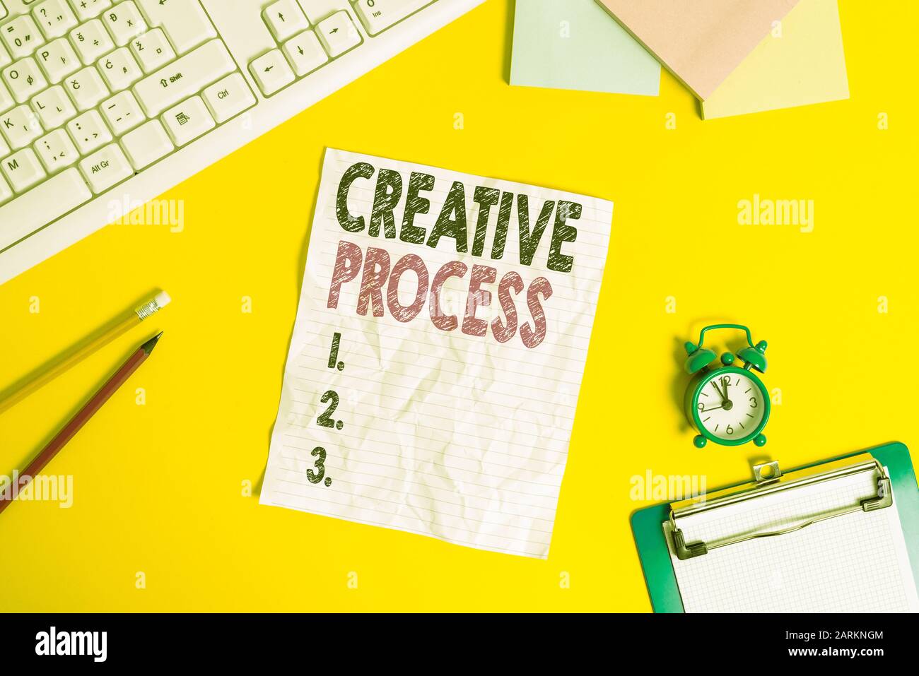 Text sign showing Creative Process. Business photo text process of ...