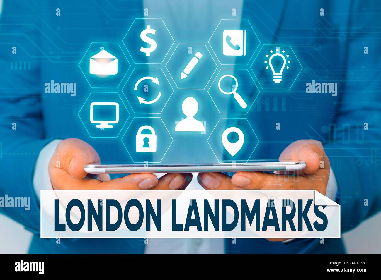 Word writing text London Landmarks. Business photo showcasing most ...