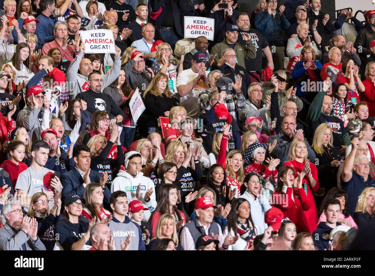 Wildwood, USA, 28th Jan 2020, Enthusiastic audience members at ...