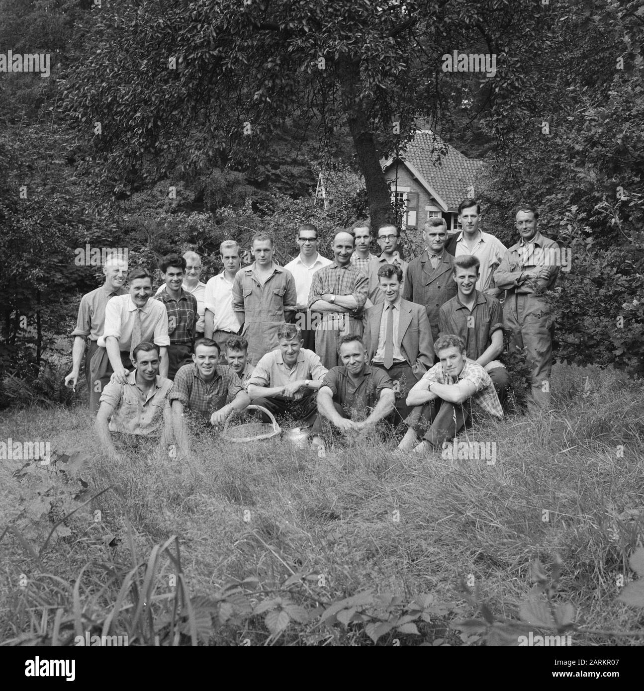 woodworking, trees, buildings, workers, group photos Date: undated ...