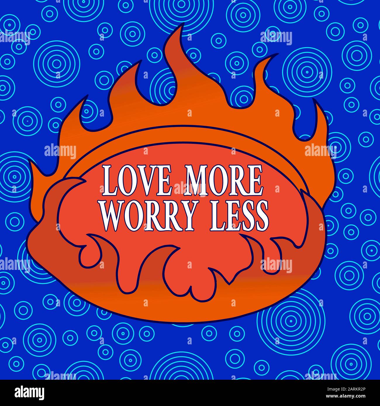Word writing text Love More Worry Less. Business photo showcasing Have ...