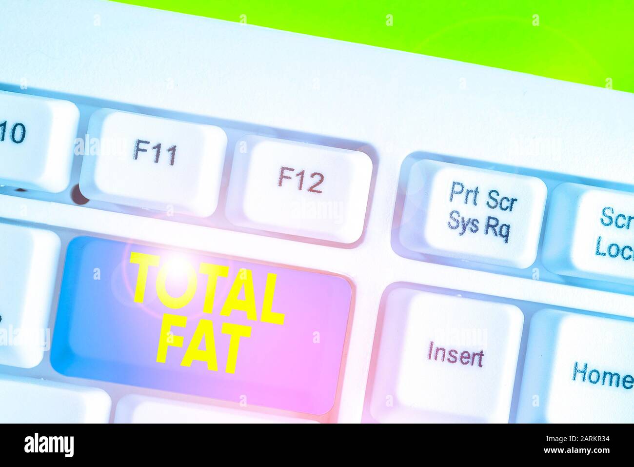 Conceptual hand writing showing Total Fat. Concept meaning combined ...