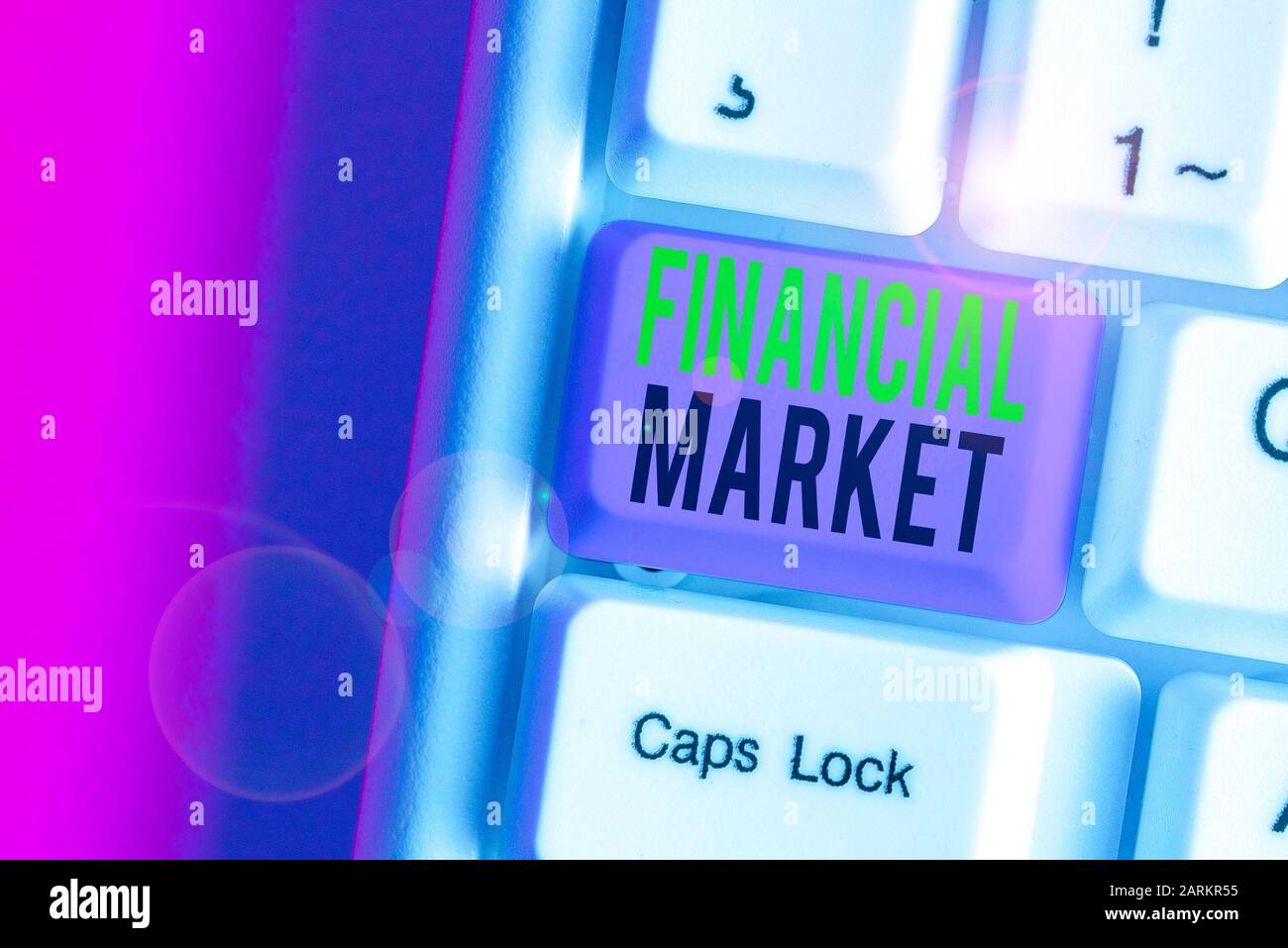 Word writing text Financial Market. Business photo showcasing market in ...