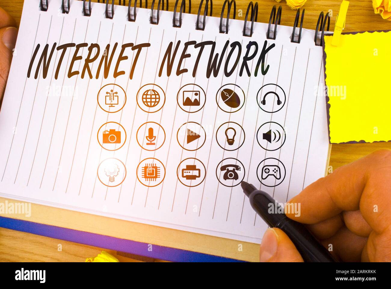 Handwriting text writing Internet Network. Conceptual photo connects ...