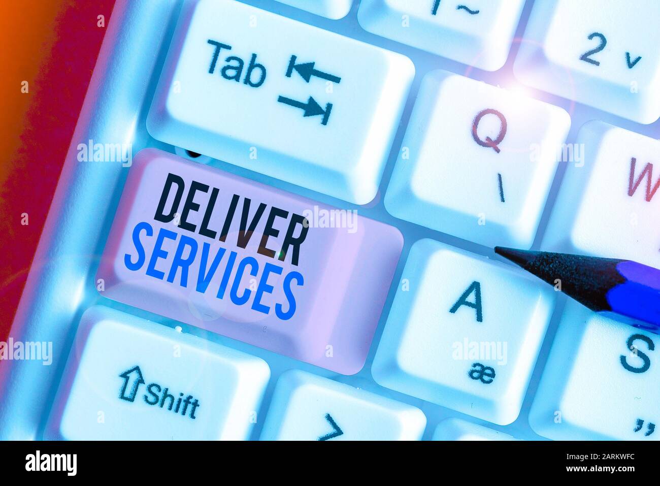 Conceptual hand writing showing Deliver Services. Concept meaning the ...
