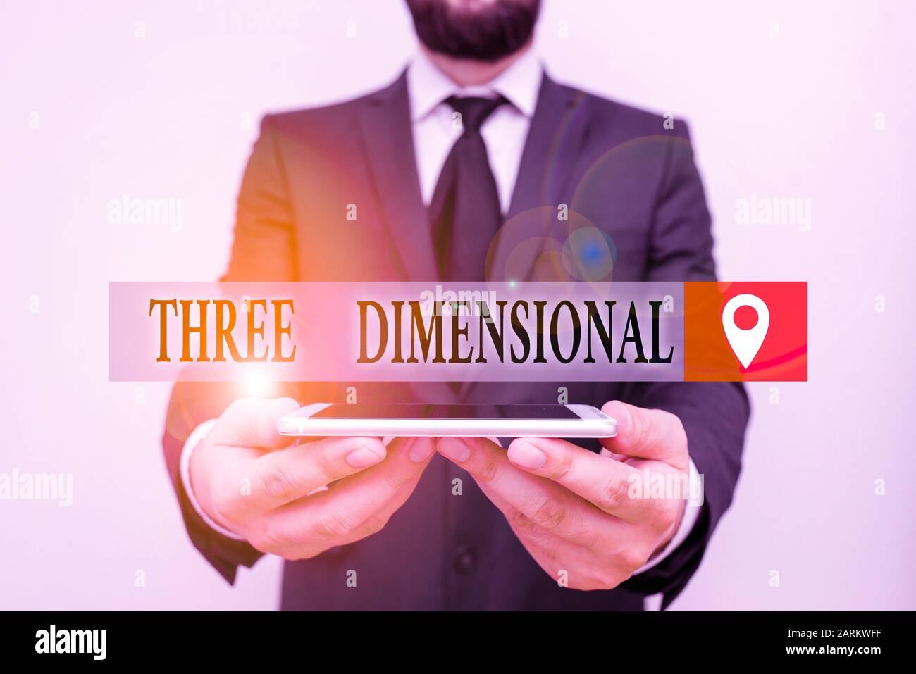 Conceptual hand writing showing Three Dimensional. Concept meaning ...