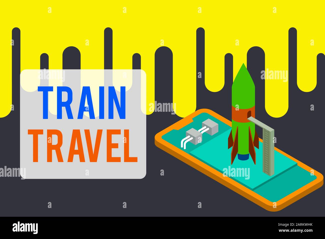 Handwriting text Train Travel. Conceptual photo to make a journey a ...