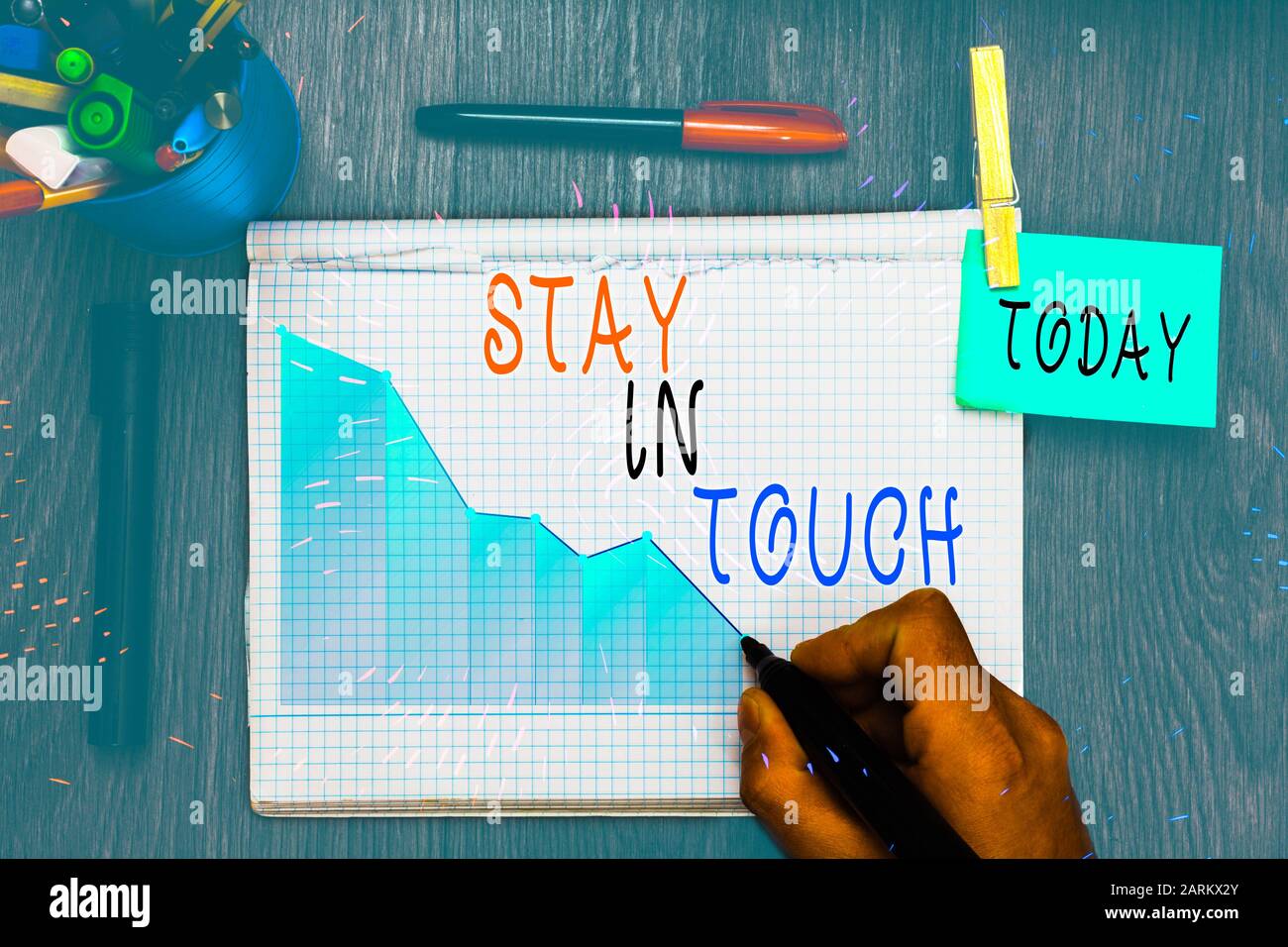 Writing note showing Stay In Touch. Business concept for Keep Connected thru Phone Letters Visit ...