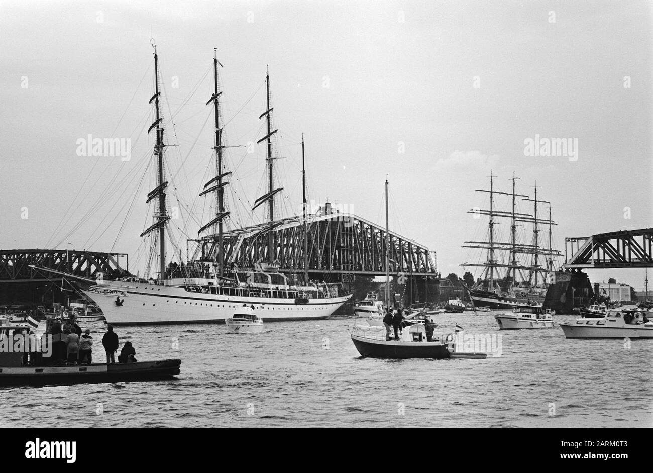 Sail 80 Amsterdam Departure tall-ships; some tall-ships sail along the ...