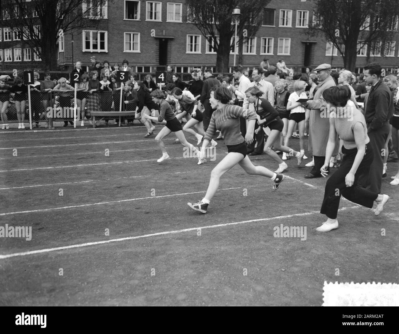 School sports day sports day Black and White Stock Photos & Images - Alamy