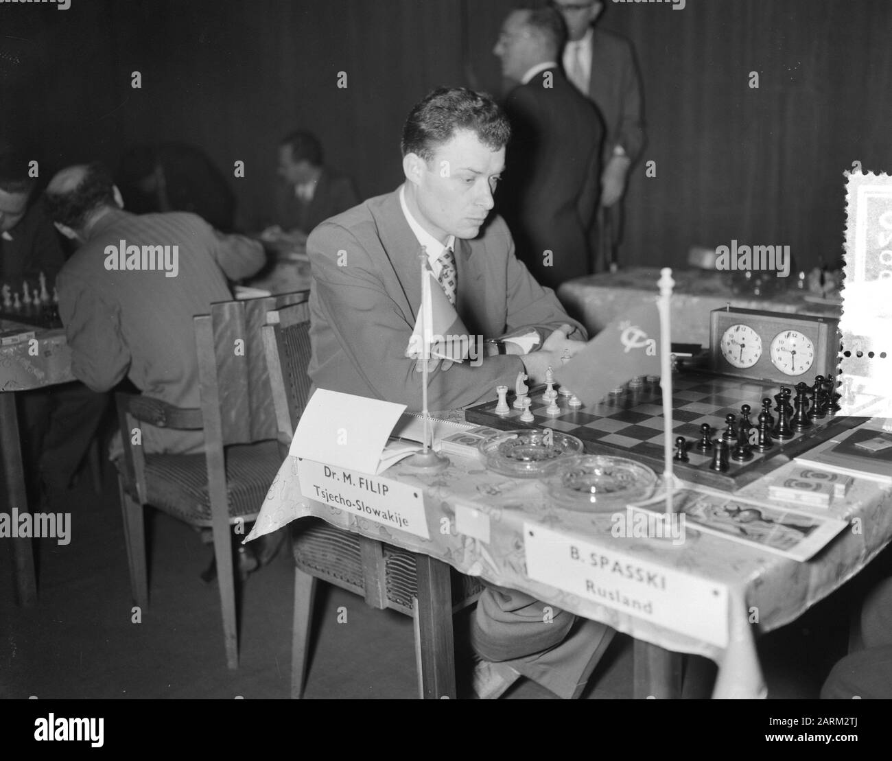 First round of world championship chess. Dr. M. Filip (Czechoslovakia ...