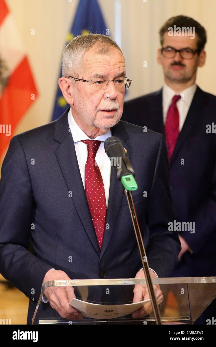 Krakow, Poland. 28th Jan, 2020. President of Austria Alexander Van der ...