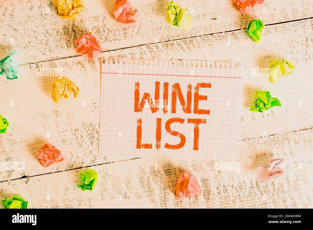 Handwriting text writing Wine List. Conceptual photo menu of wine ...