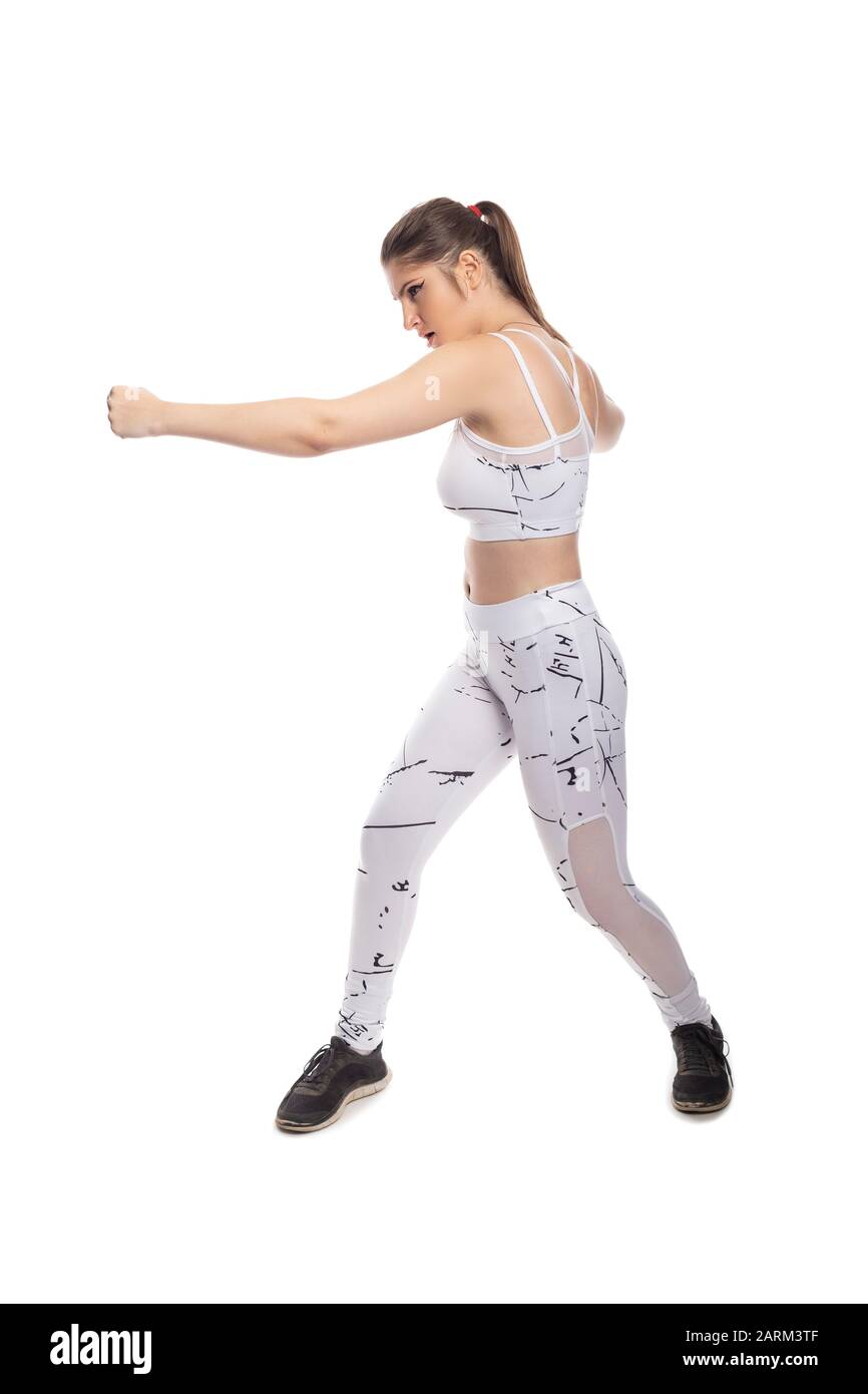 Boxer in fighting stance Cut Out Stock Images & Pictures - Alamy