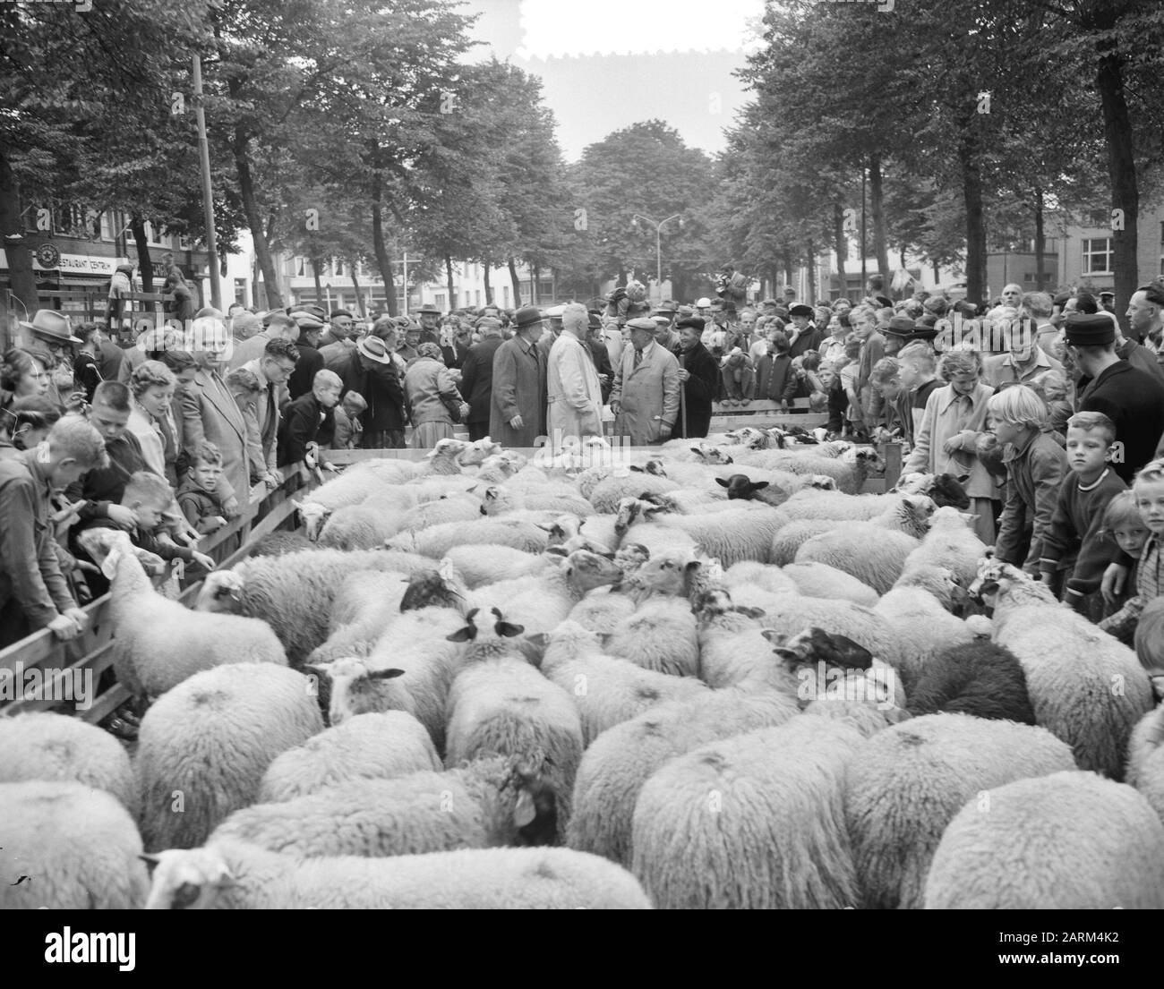 Market day in farming Black and White Stock Photos & Images - Alamy