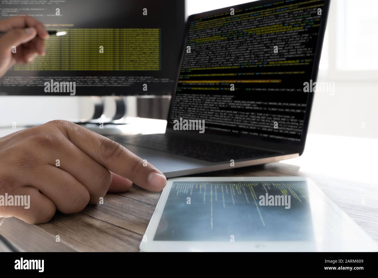Programming code abstract technology background Developer programming ...