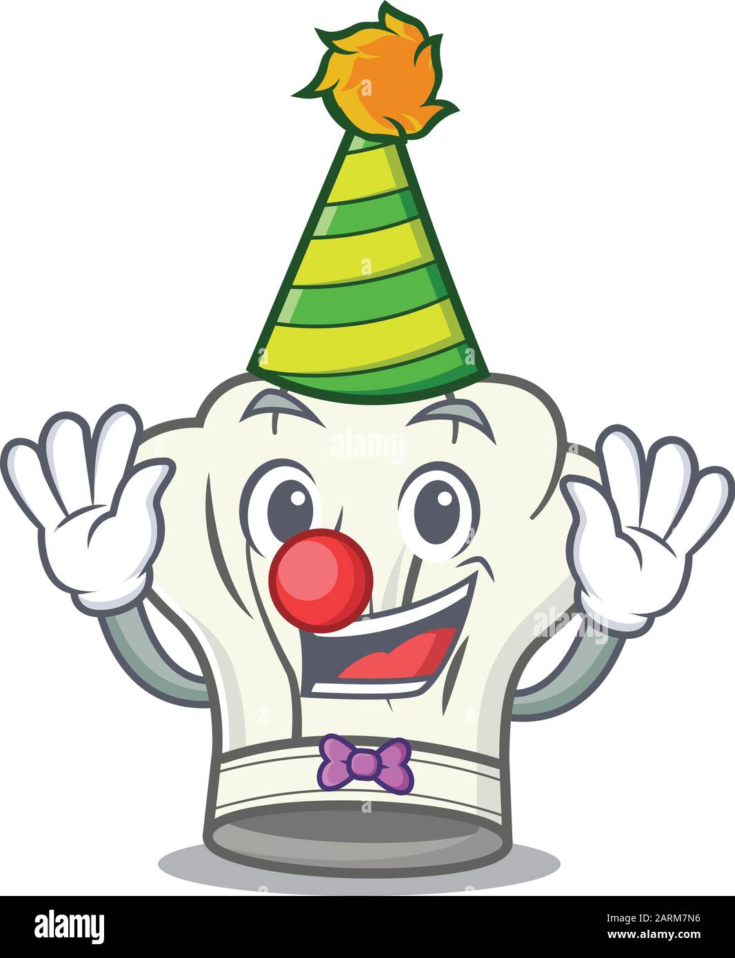 Funny Clown cook hat cartoon character mascot design Stock Vector Image ...