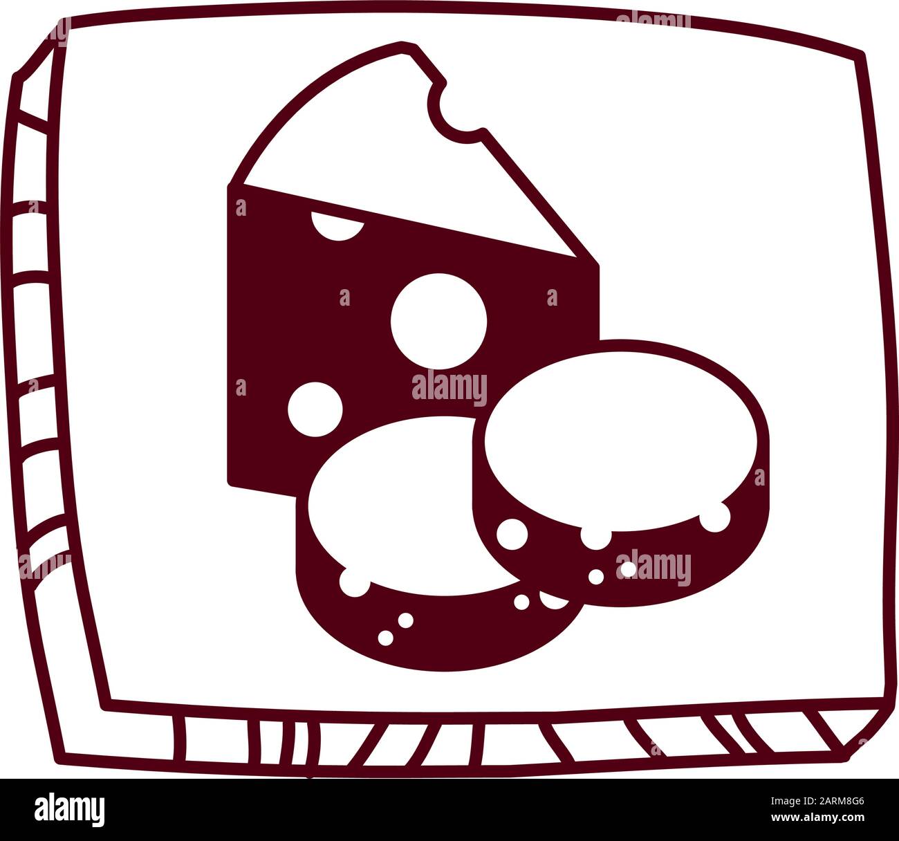 delicious cheeseboard and bread icon Stock Vector Image & Art - Alamy