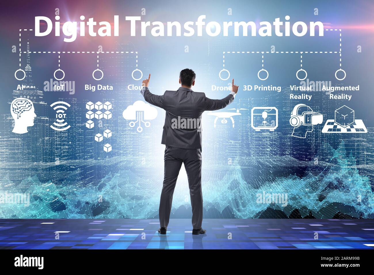 The digital transformation and digitalization technology concept Stock ...
