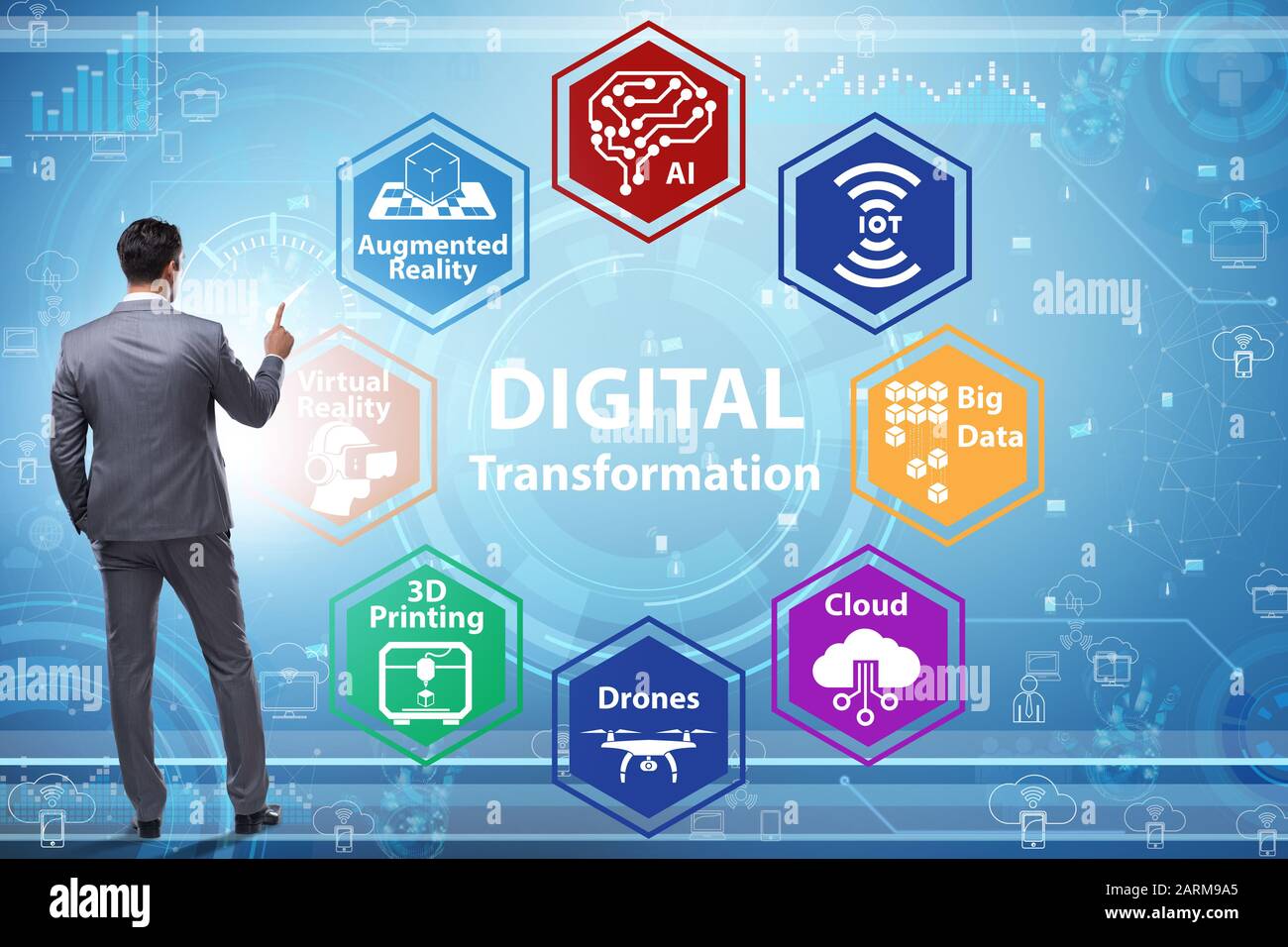 The digital transformation and digitalization technology concept Stock ... The digital transformation and digitalization technology concept Stock ...