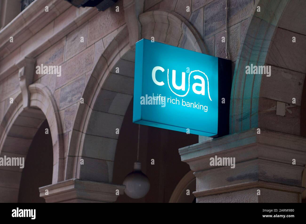 Brisbane, Queensland, Australia - 21st January 2020 : Illuminated CUA ...