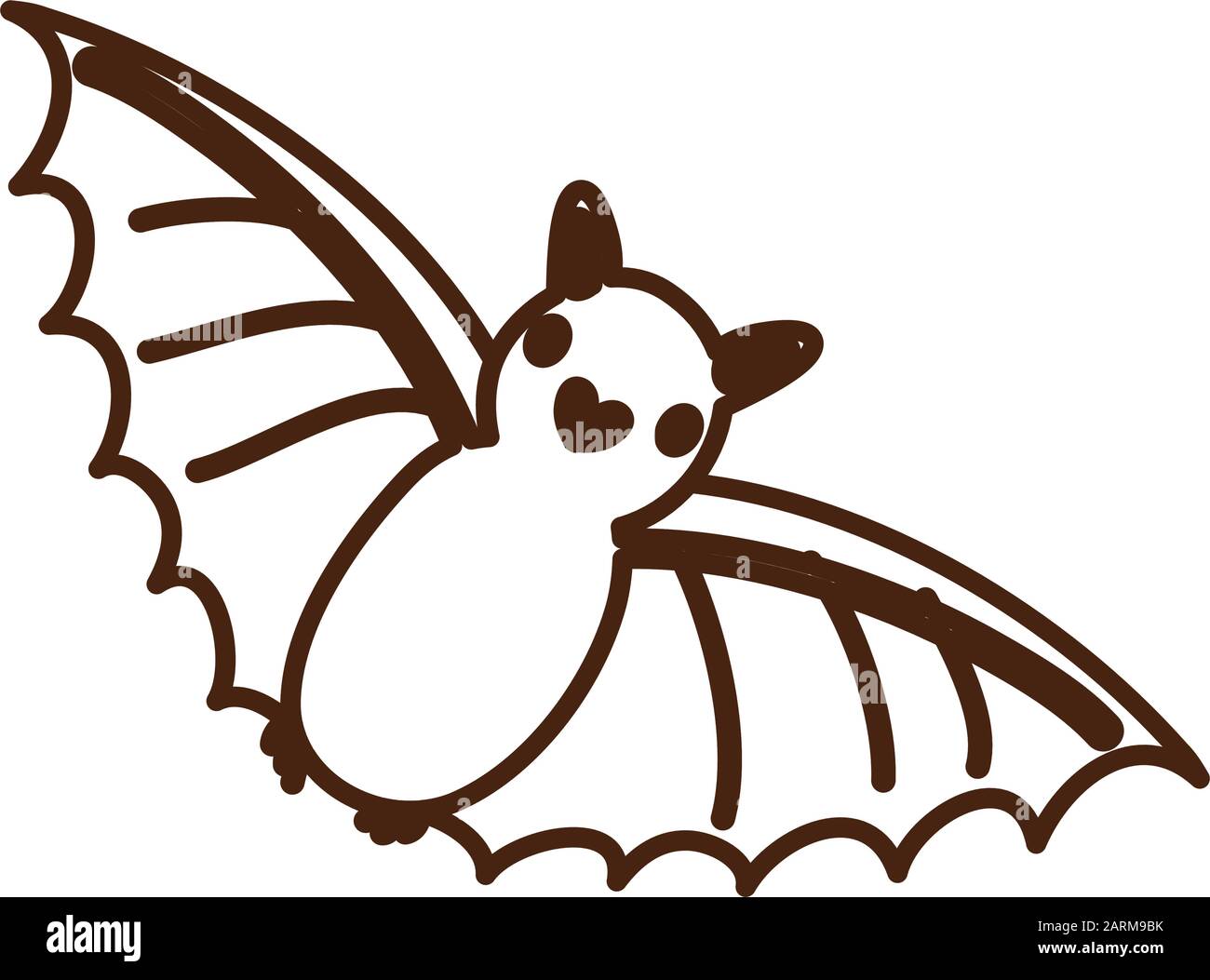 bat flying animal character icon Stock Vector Image & Art - Alamy