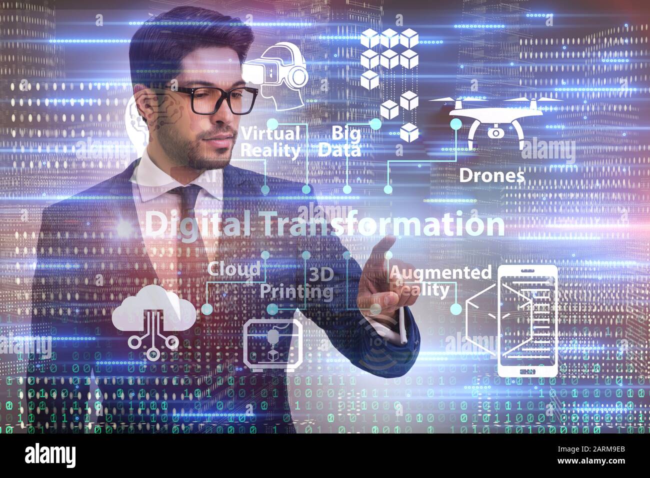 The digital transformation and digitalization technology concept Stock ...