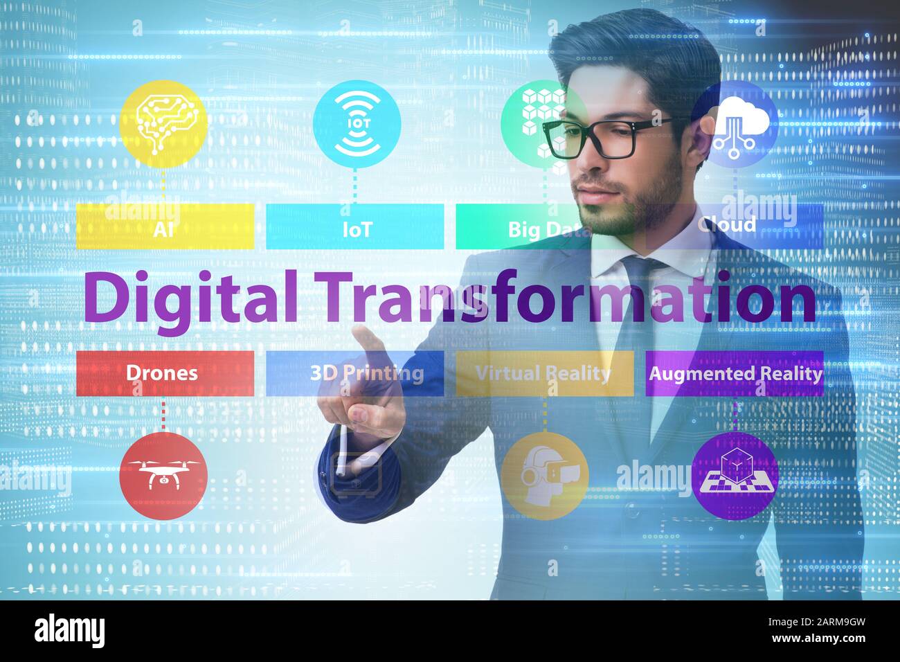 The digital transformation and digitalization technology concept Stock ...