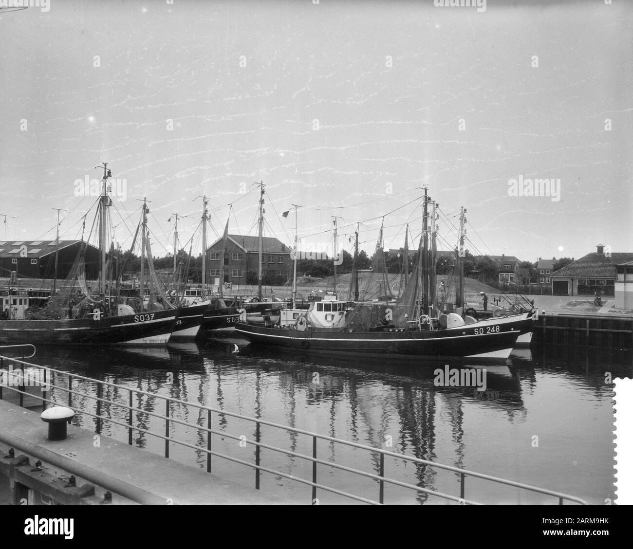 Seven German trailers brought by the minesweeper Meppel. Date: May 30 ...