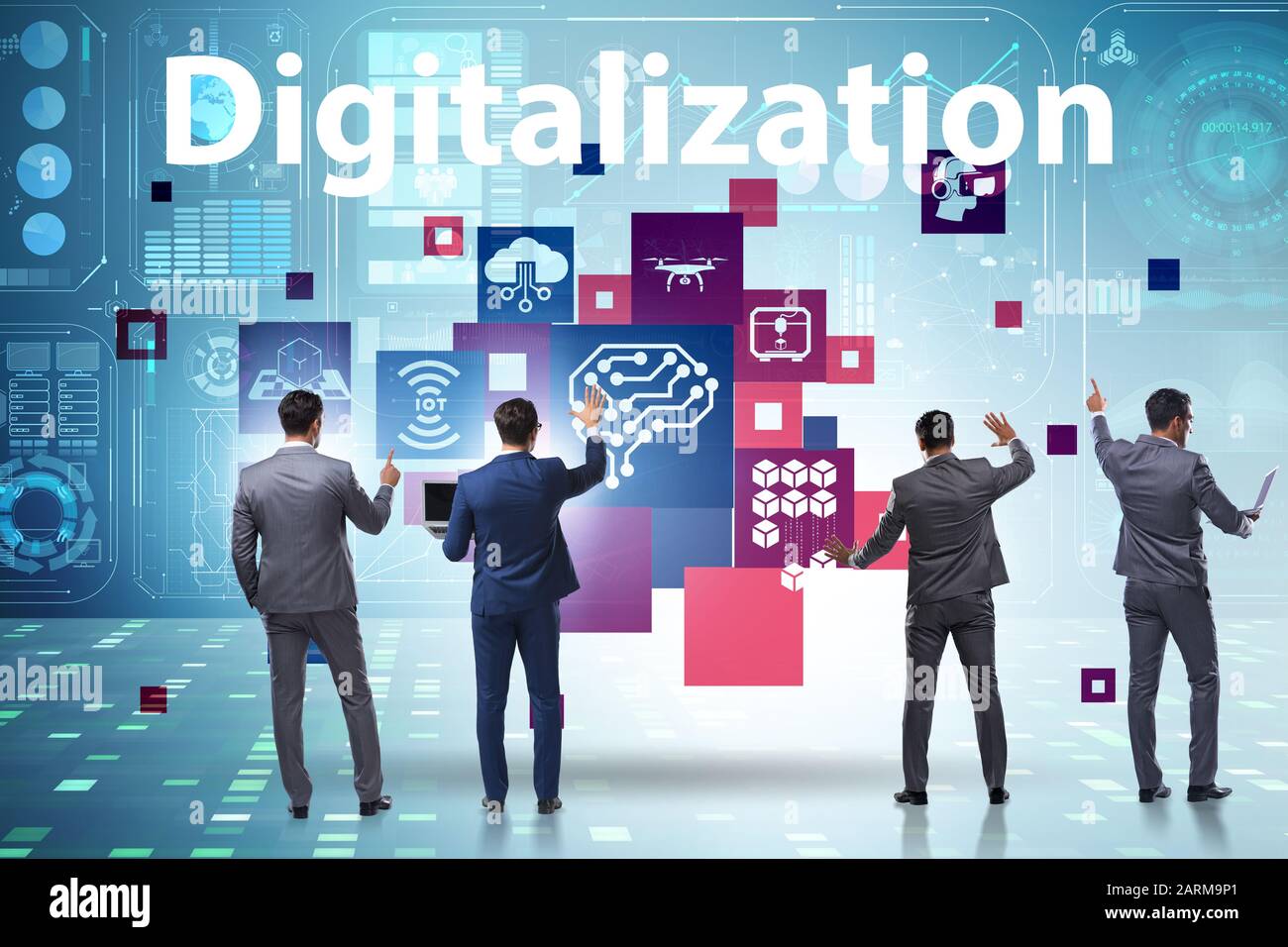 The digital transformation and digitalization technology concept Stock ...