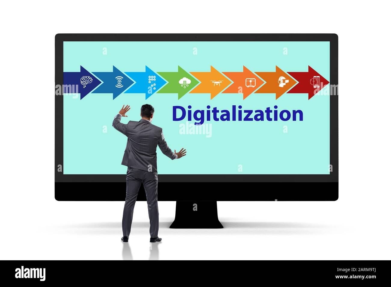 The digital transformation and digitalization technology concept Stock ...