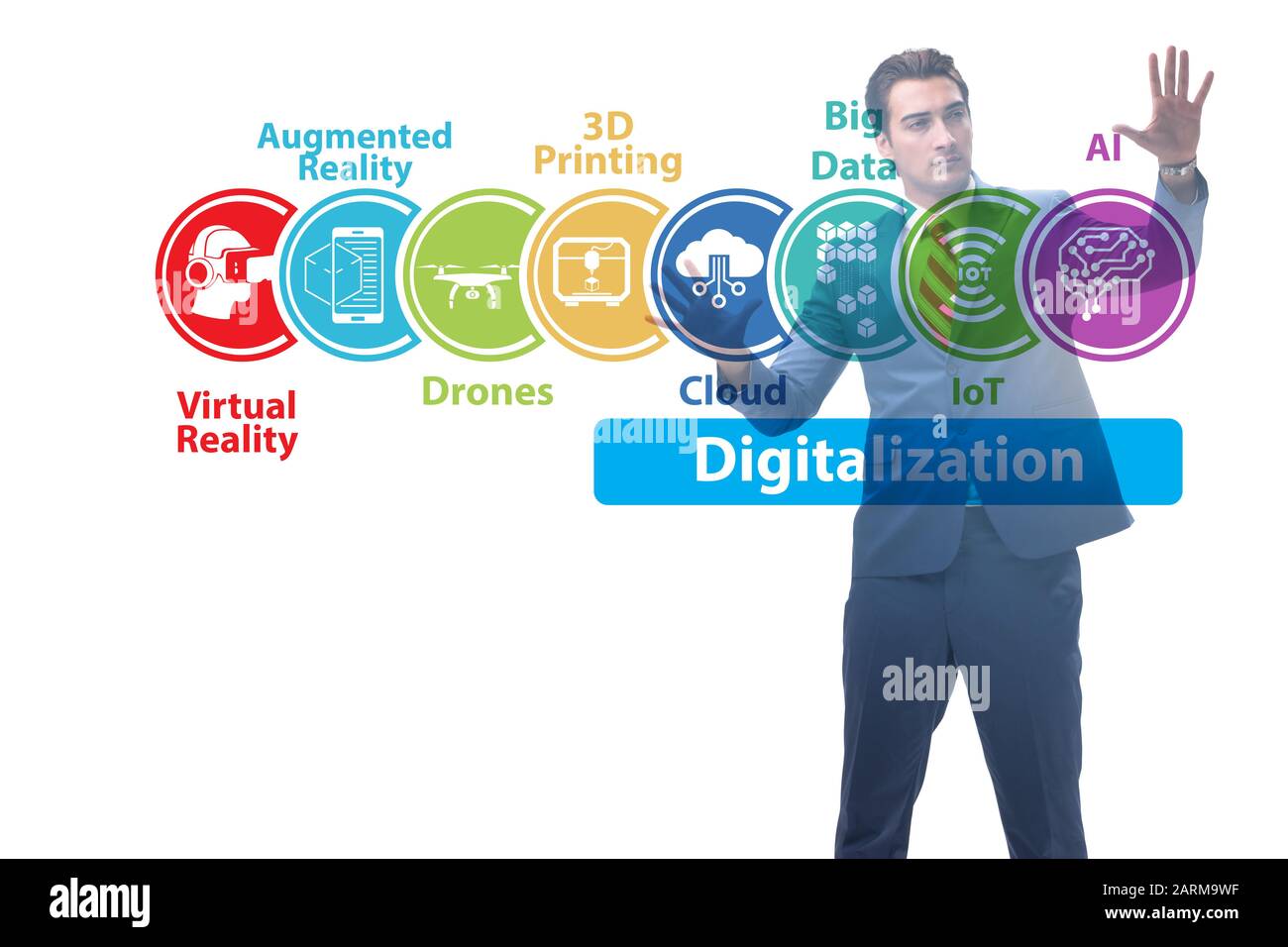 The digital transformation and digitalization technology concept Stock ...