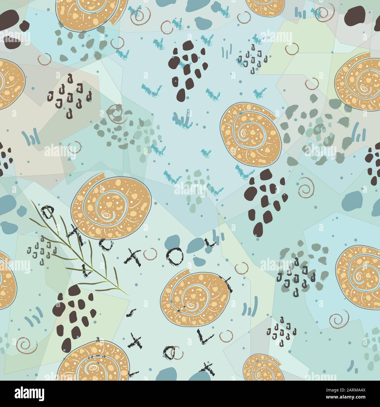 Seamless Shell Seamless Pattern. Modern Digital Design. Marine ...