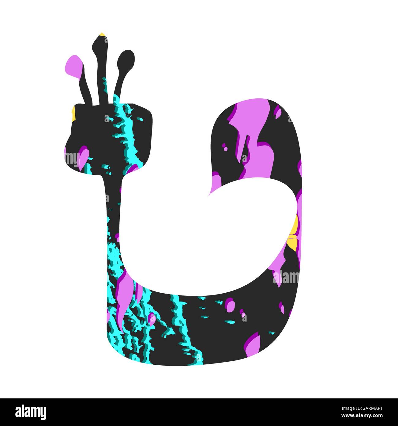 Hebrew alphabet colored. Hebrew font multicolored letters. purim ...