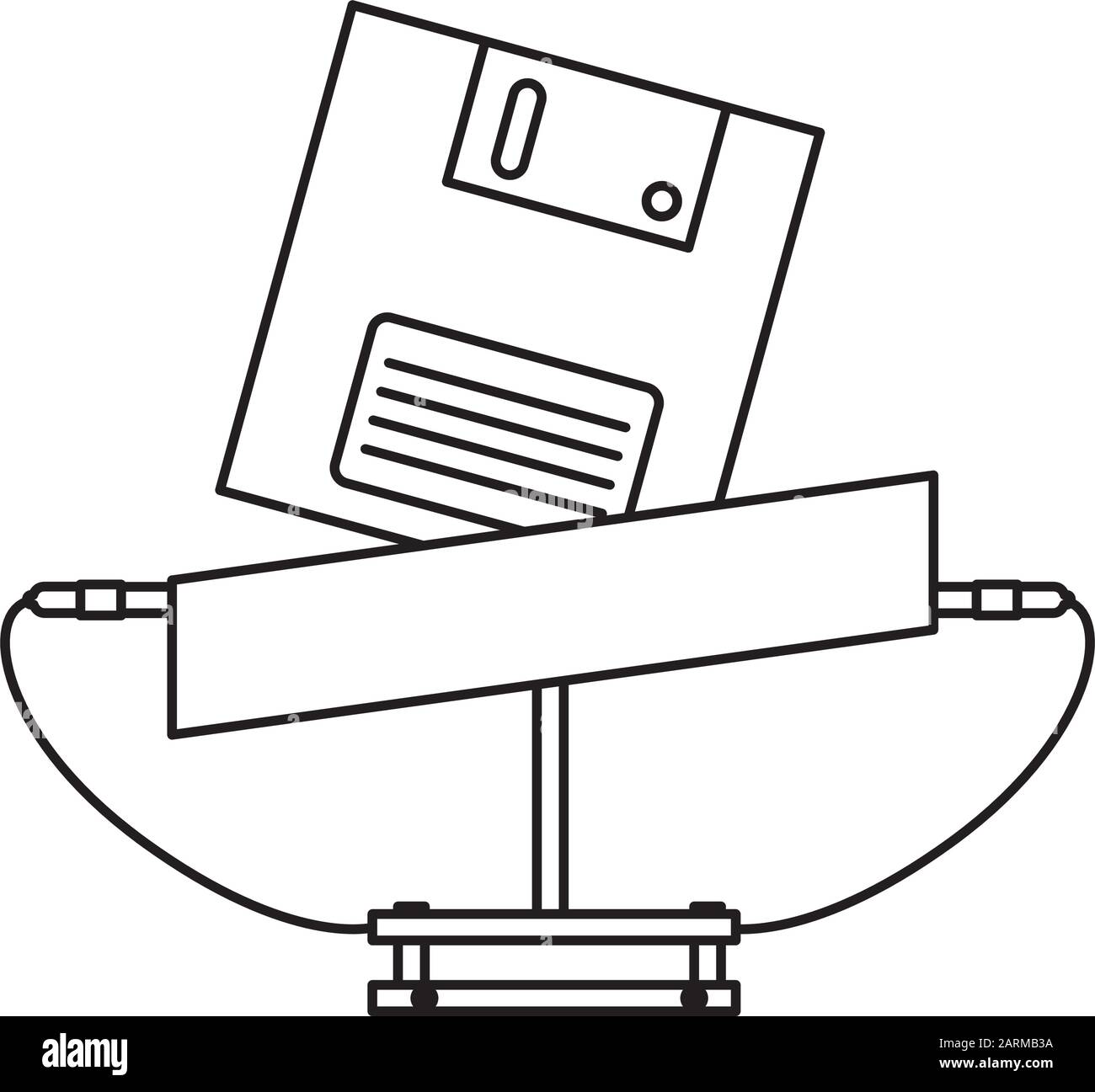 floppy nineties retro style isolated icon Stock Vector Image & Art - Alamy