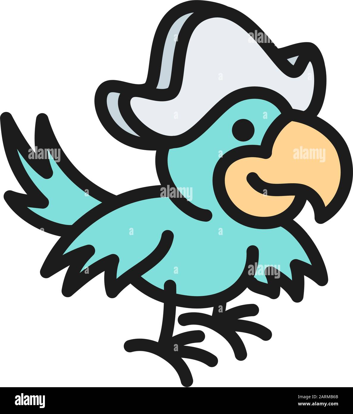 Cute cartoon pirate red parrot hi-res stock photography and images - Alamy