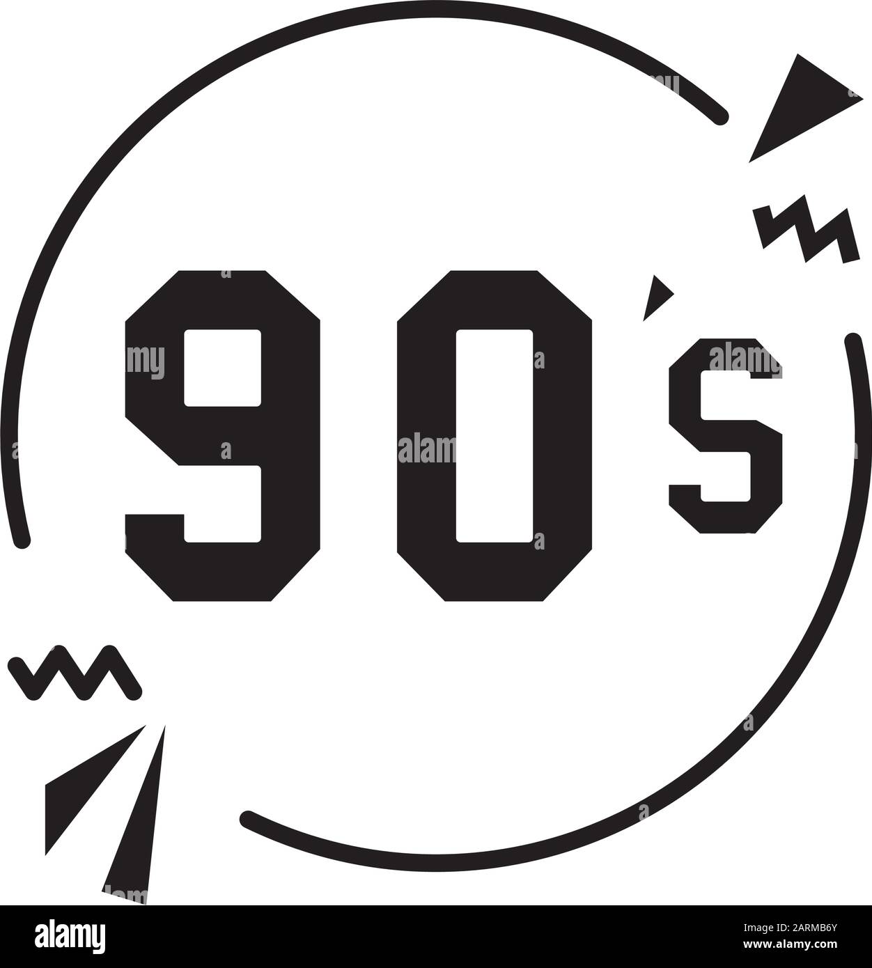 nineties sign retro style isolated icon Stock Vector Image & Art - Alamy