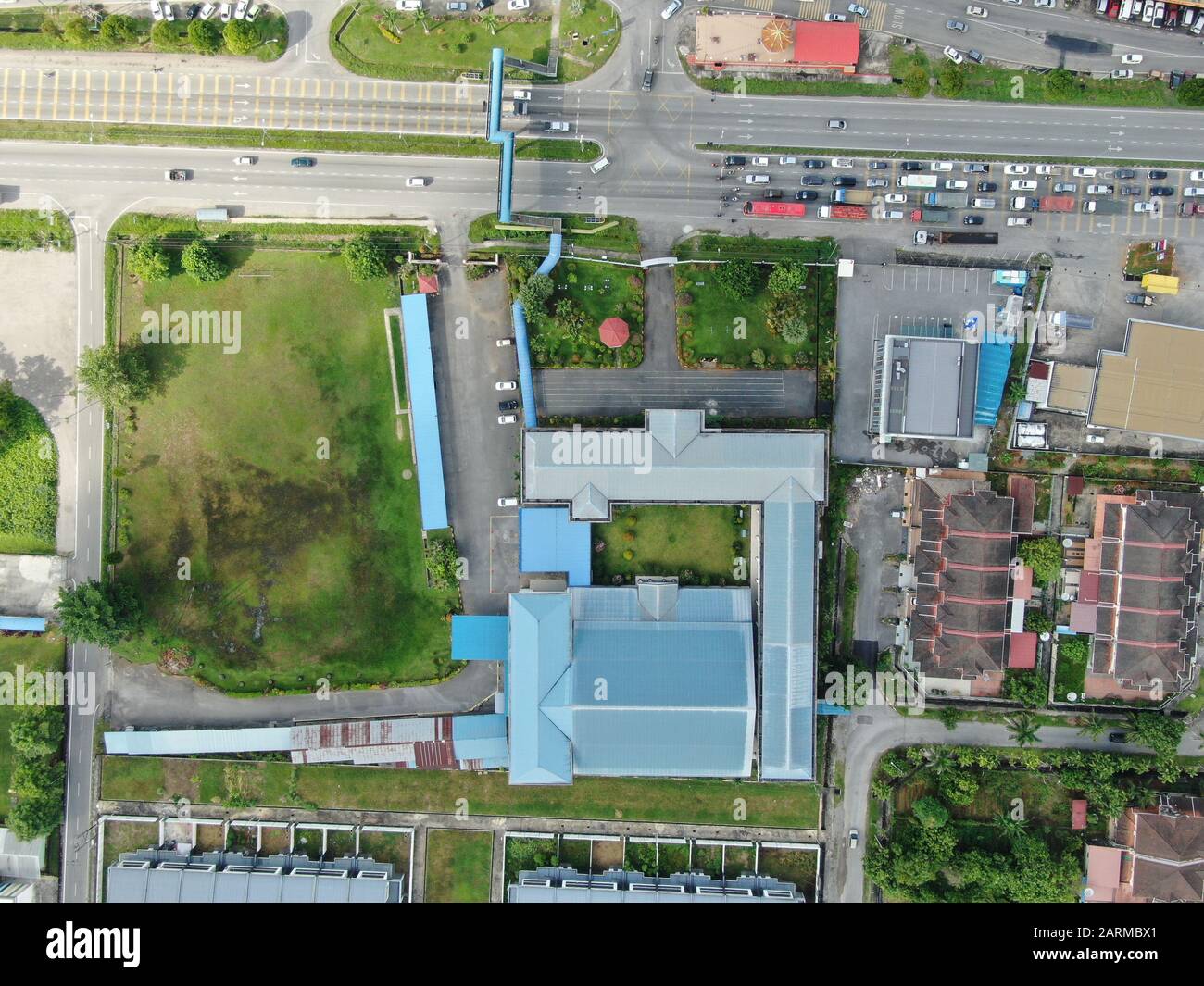 Kuching, Sarawak / Malaysia - November 20 2019: Aerial view of the ...