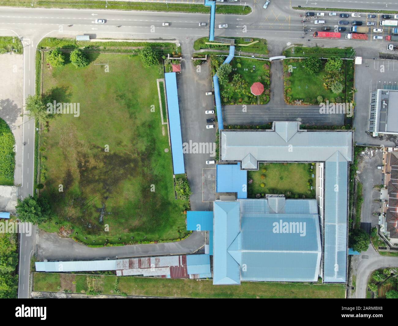 Kuching, Sarawak / Malaysia - November 20 2019: Aerial view of the ...