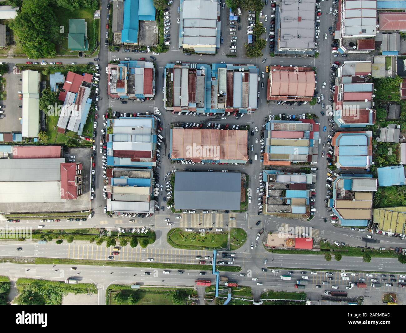 Kuching, Sarawak / Malaysia - November 20 2019: Aerial view of the ...