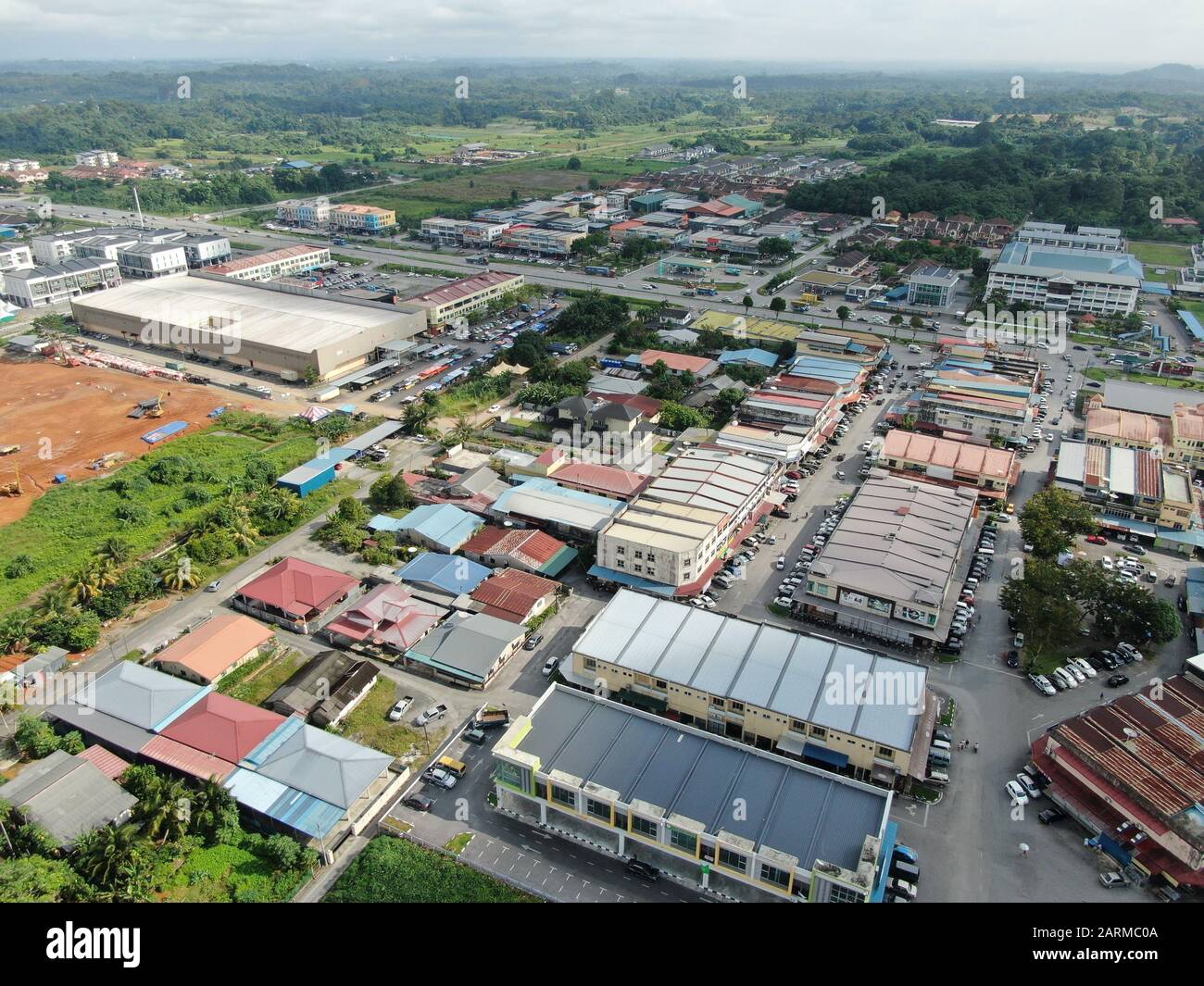 Kuching, Sarawak / Malaysia - November 20 2019: Aerial view of the ...