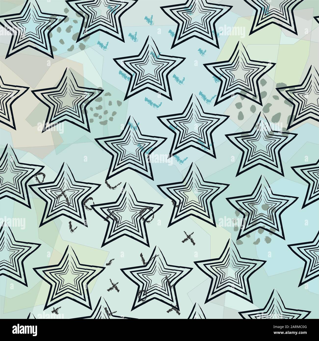 Seamless Pattern With Stars. Scandinavian Style Stock Vector Image ...