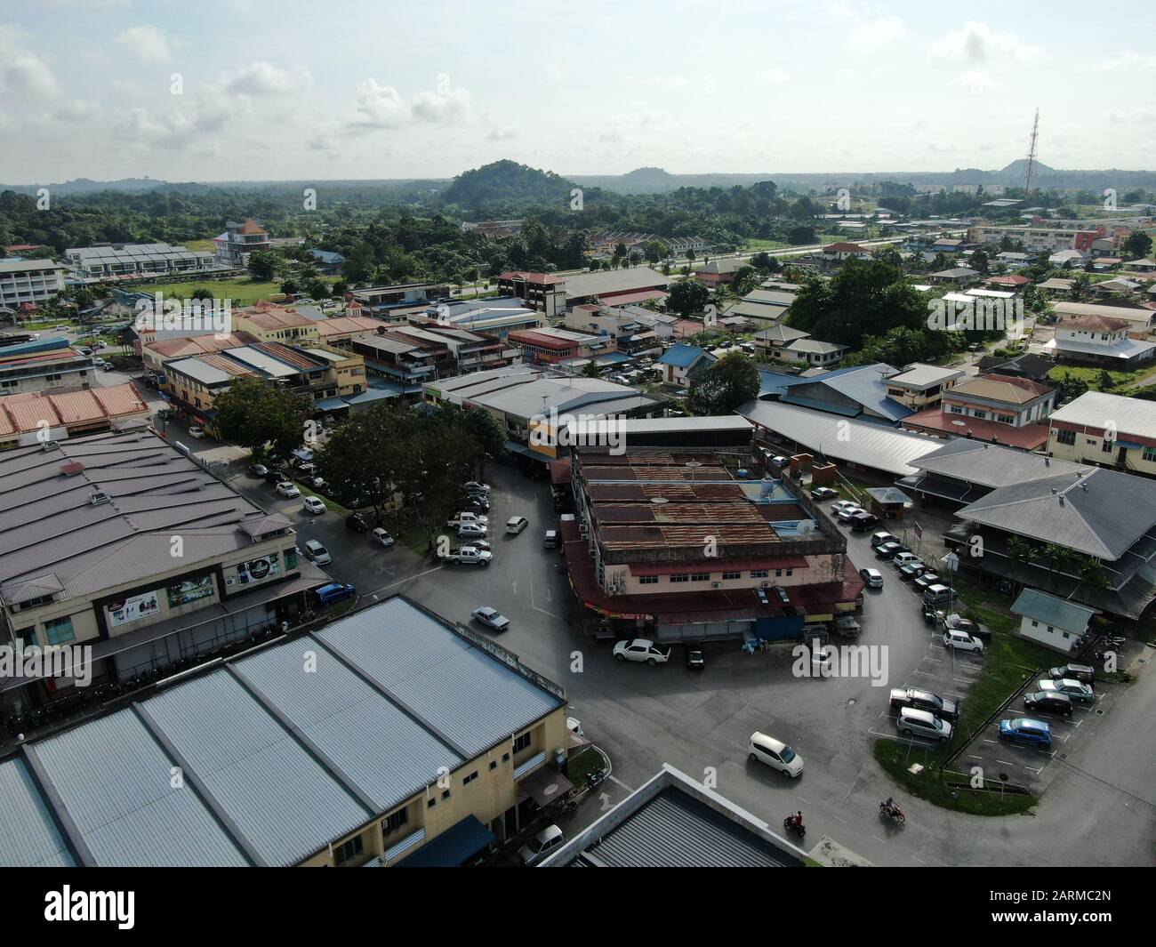 Kuching, Sarawak / Malaysia - November 20 2019: Aerial view of the ...
