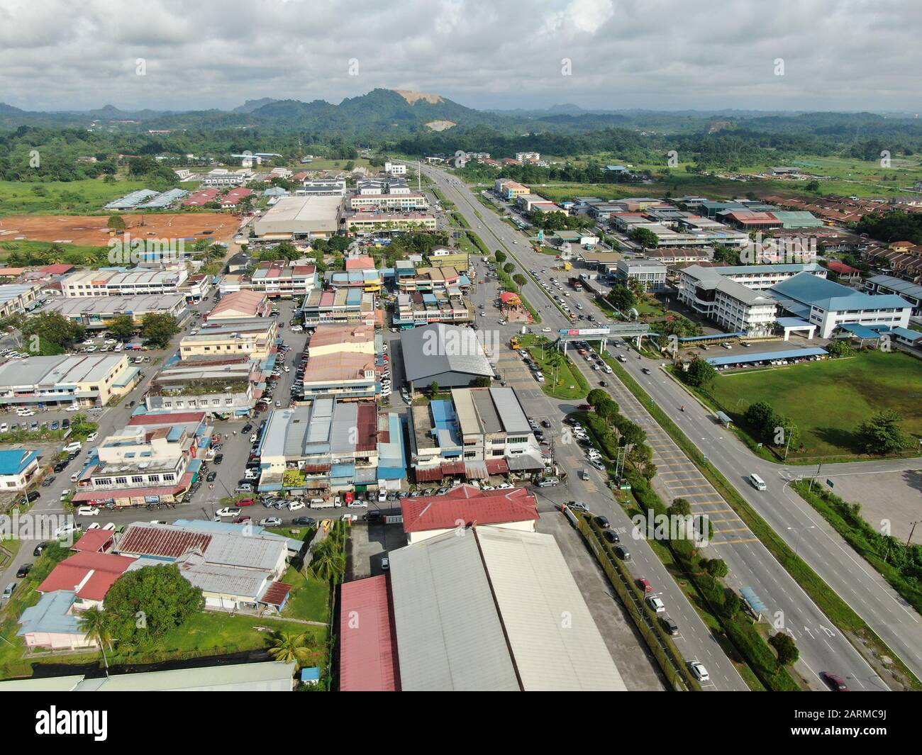 Kuching, Sarawak / Malaysia - November 20 2019: Aerial view of the ...