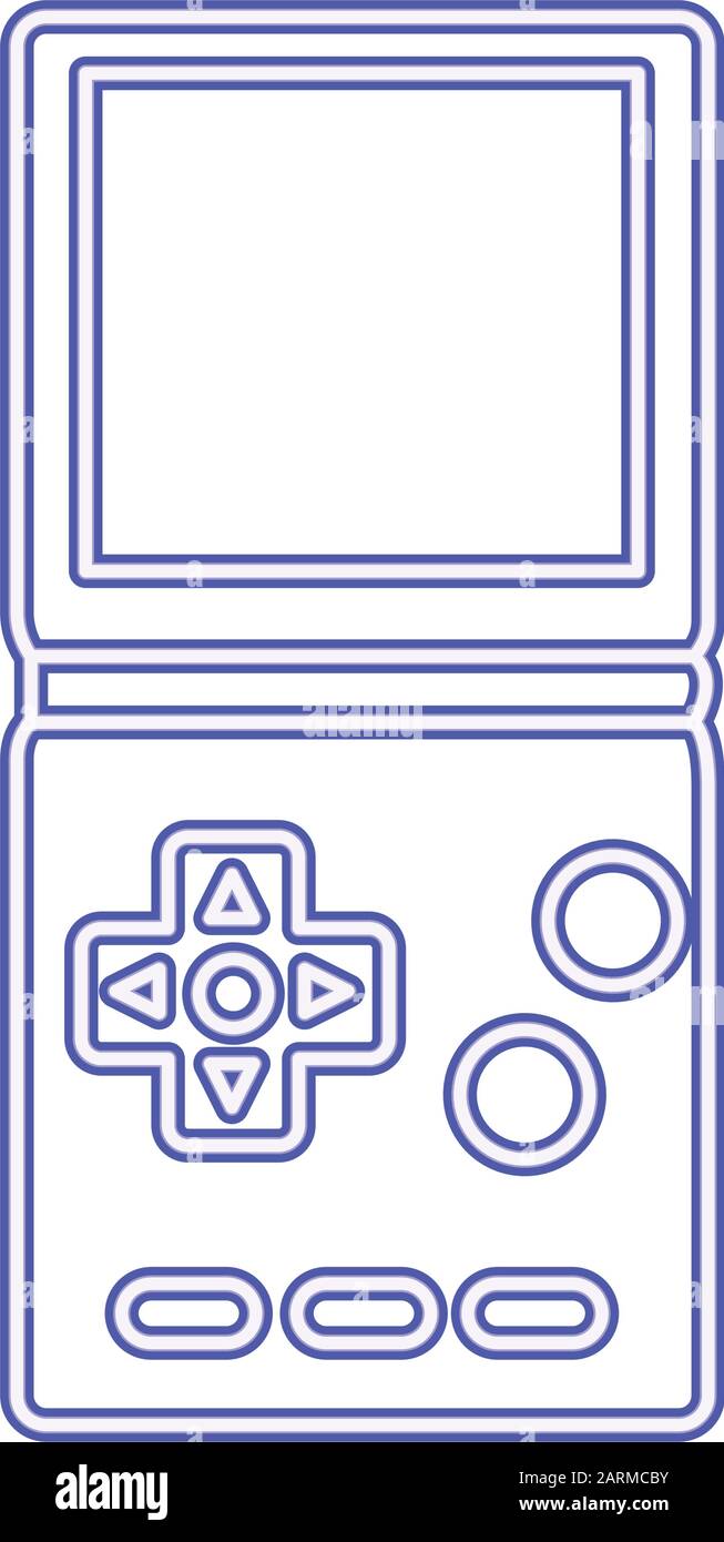 video game handle nineties style neon light Stock Vector Image & Art ...